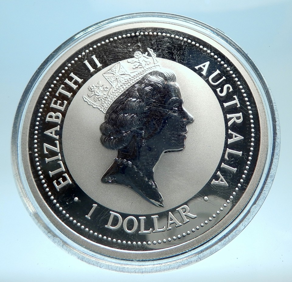 1995 AUSTRALIA Kookaburra Bird Tree 1 oz Silver 1 Dollar Australian ...
