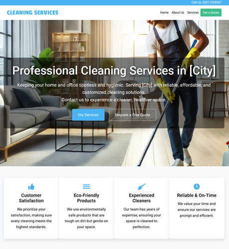 Professional Cleaning Business Website | Ready-to-Use Professional ...