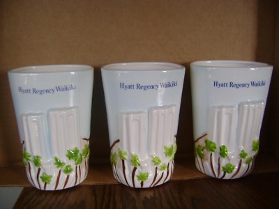 Hyatt regency mugs 3 porcelain in great condition preowned | eBay