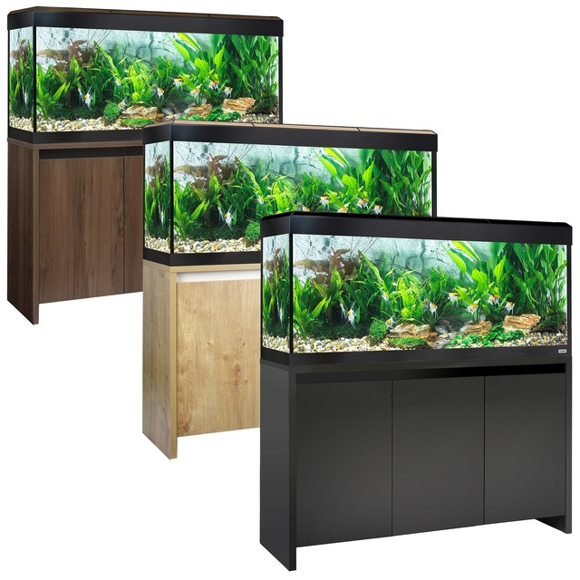 Fluval Roma LED Aquariums 90 125 200 240l Oak Walnut Black Cabinet Fish ...