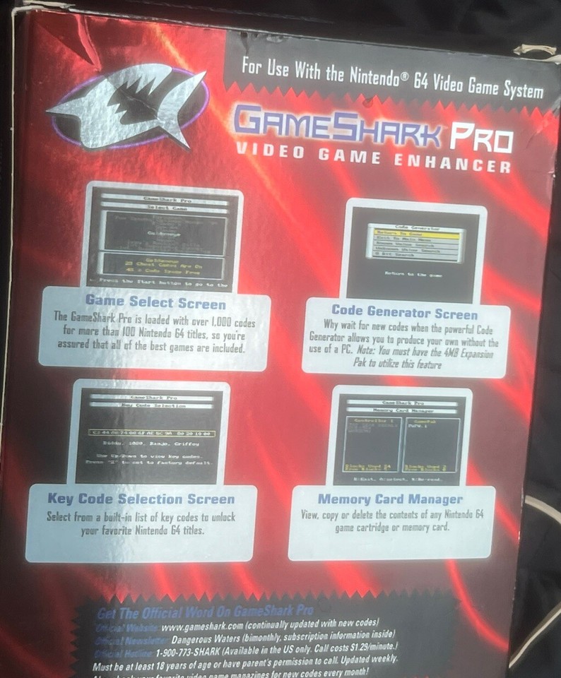 GameShark Pro V3.3 Video Game Enhancer Nintendo 64 N64 Complete CIB ...
