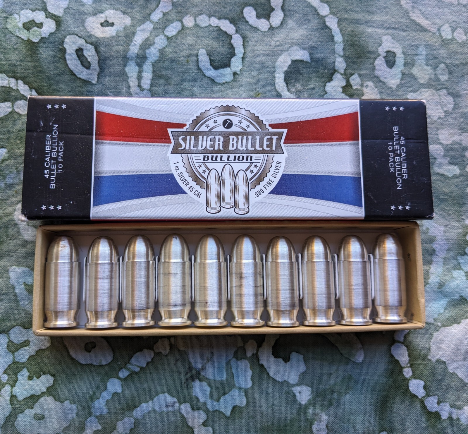 Silvertowne One Silver Bullet Bullion .45 Caliber 1oz .999 Bullet. Mint ...