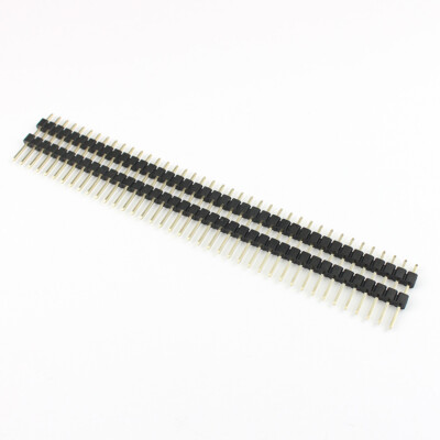 100Pcs 2.54mm 40 Pin Male Single Row Straight Pin Header Strip Pin ...