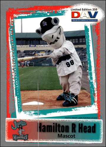 2011 DAV Jupiter Hammerheads #359 Hamilton R. Head Mascot Jupiter ...