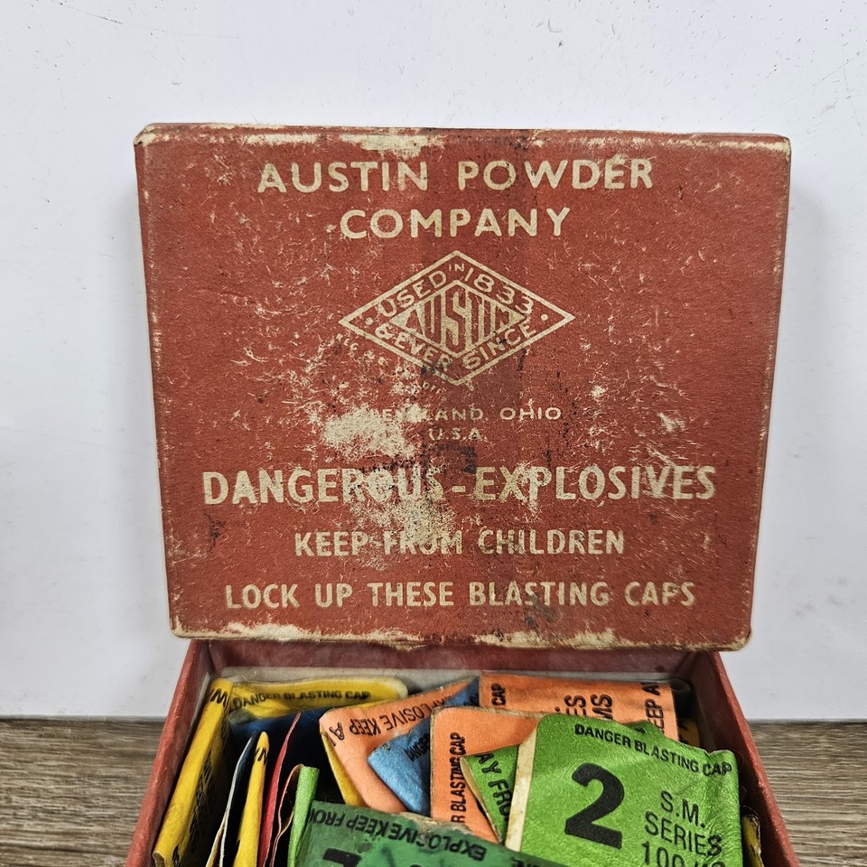 Vintage Austin Powder Company Blasting Caps EMPTY BOX Series 450MS ...