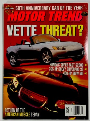 MOTOR TREND Magazine January 1999 Honda S2000 BMW M5 Chevy Silverado SS ...
