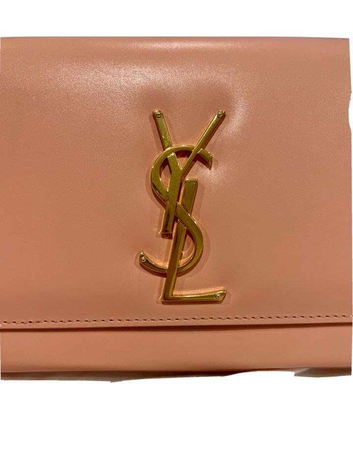 YSL Saint Laurent Paris Blush Pink Cassandre Monogram Clutch | eBay