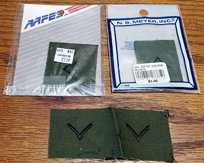 Private E-2 (PV2) OD Green/Black Rank Patch Vietnam War US ARMY ...