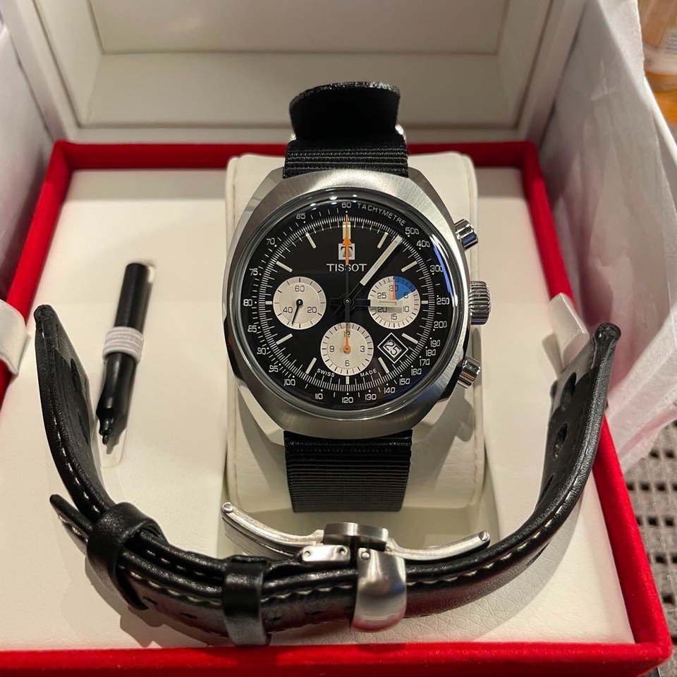 Tissot Heritage Chronograph 1973 Automatic Black Men's 43mm - T124.427.16.051.00 | eBay