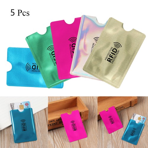 Credit Cards RFID Blocking Sleeve Wallet Card Holder Protect Case Cover ...