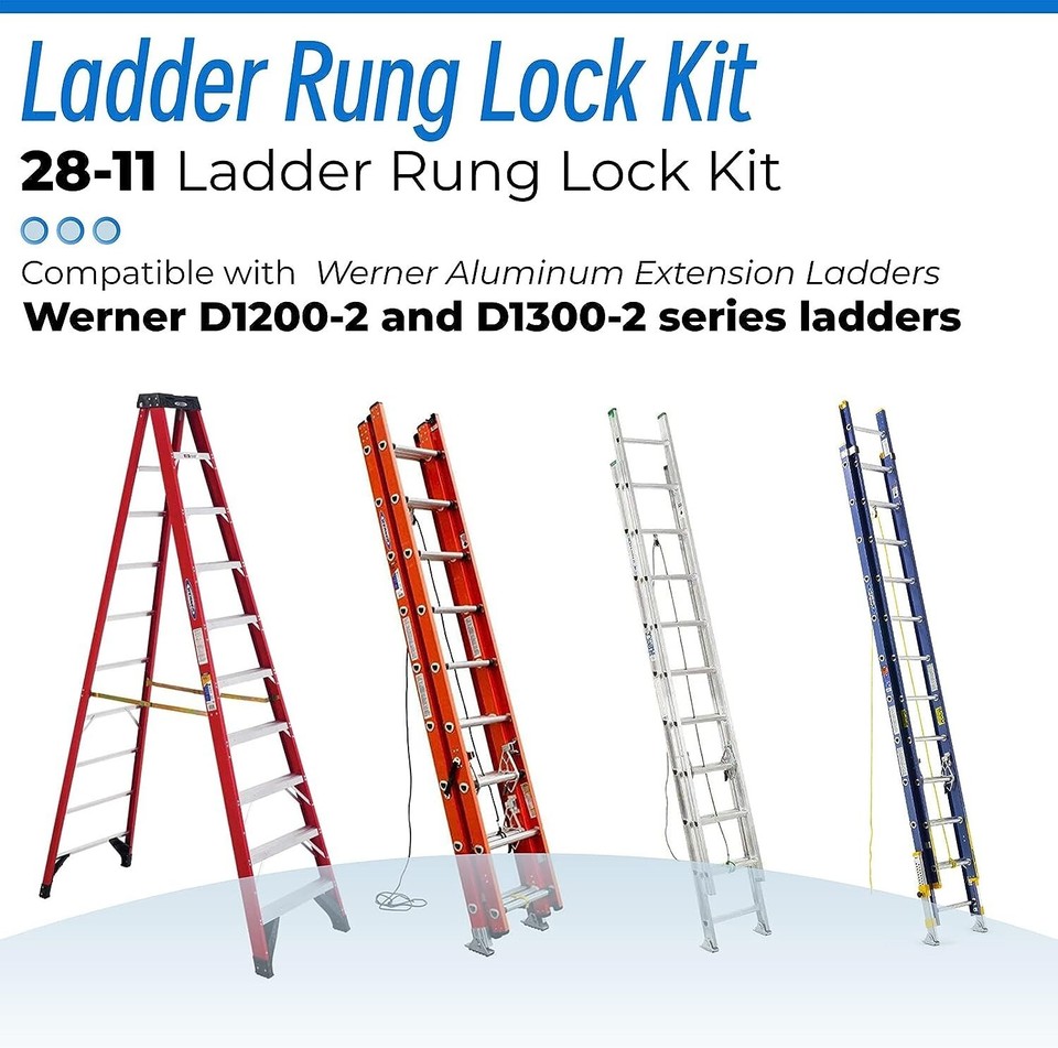 Aluminum Extension Ladder Locks for Werner 28-11 Rung Lock Kit ...