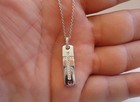 STERLING SILVER CROSS NECKLACE PENDANT W/ .75 cts LAB CREATED DIAMONDS ...