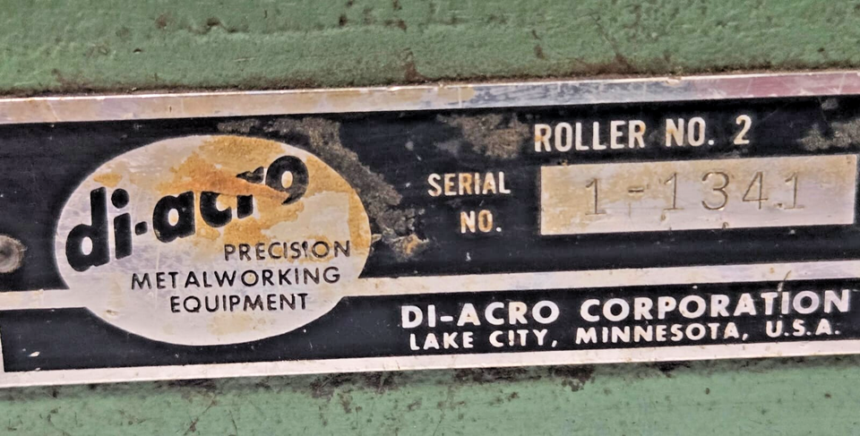 Di Acro Roller No 2 Sheet Metal Slip Roller Made in USA 12" Wide | eBay