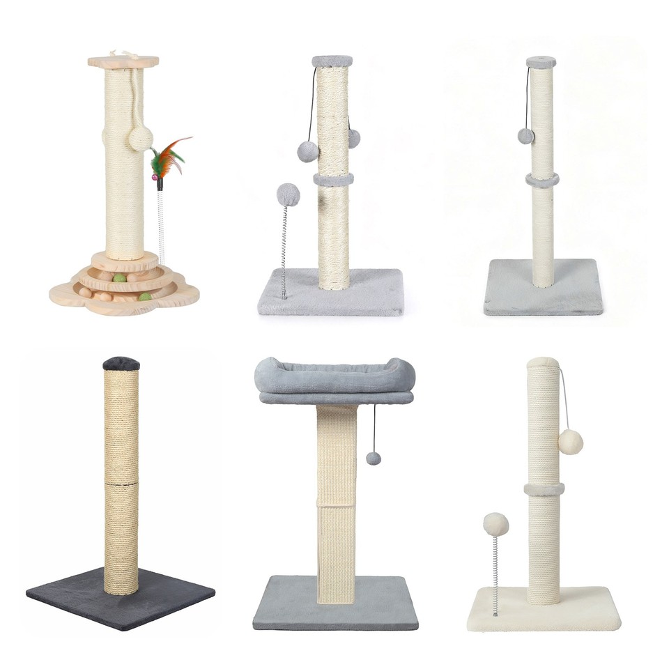 Skylos Tall Cat Scratching Post Natural Sisal Pole Heavey Duty Base ...
