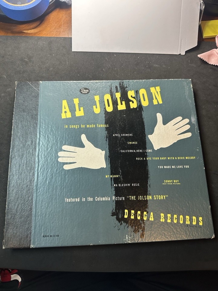 Al Jolson 78rpm Decca Records set If 4 #A-469 Al Jolson In Songs He ...