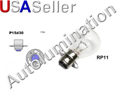 EIKO P15D30 12V 35/35W 6235Y BULB HEAD LIGHT RP11 BEAM HIGH LOW ...