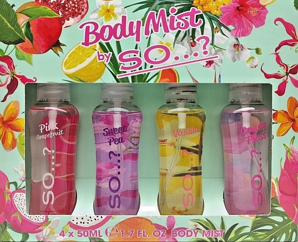 So...? Women Body Mist Set 4 x 50ml - 8 different sets | eBay UK