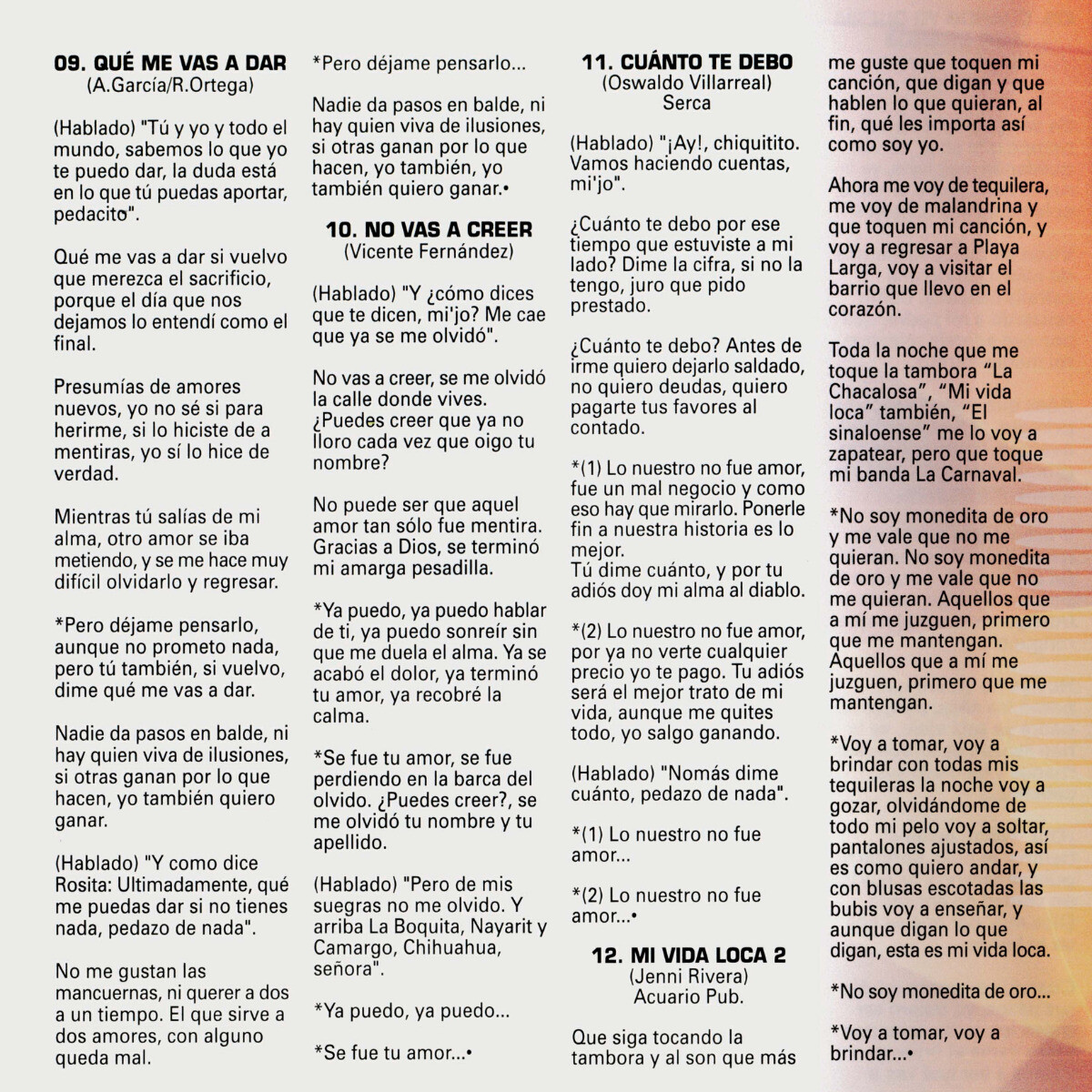 Jenny Rivera Karaoke CD+g Karaokanta Pistas Musicales,Querida Socia,Mil ...