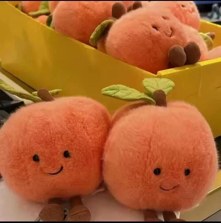 Cat Peach Fuzzy Peach New with 14cm | eBay UK