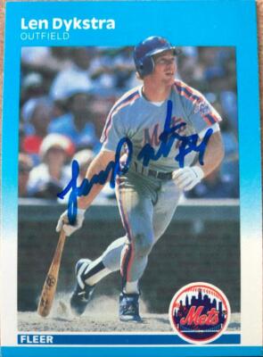 Lenny Dykstra Autographed 1987 Fleer #6 | eBay