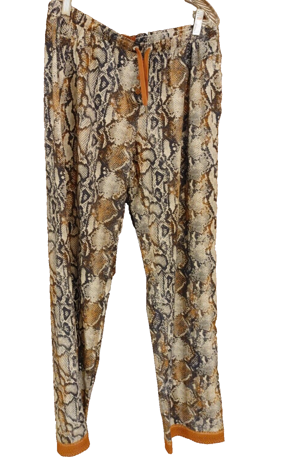 JOCKEY Snake Print Pant with Lace Modal Size Small New | eBay