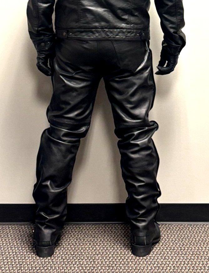 Men's First Classics Black Leather Over Pants Overpants size 34 | eBay