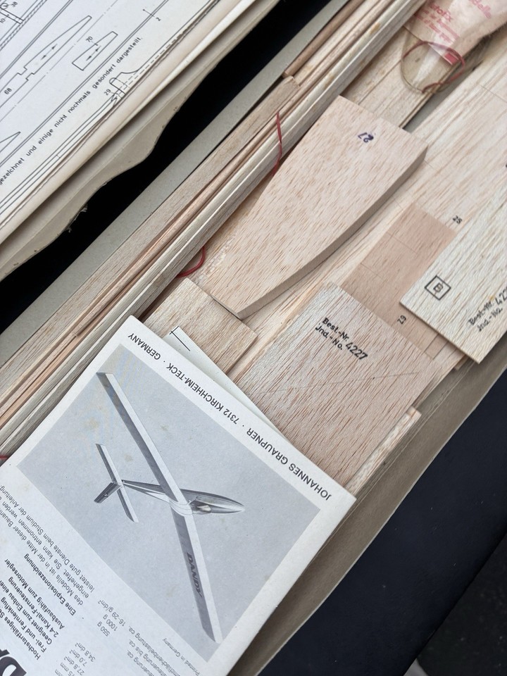 NOS Graupner Dandy Sailplane Glider Balsa R/c Model Airplane Kit | eBay