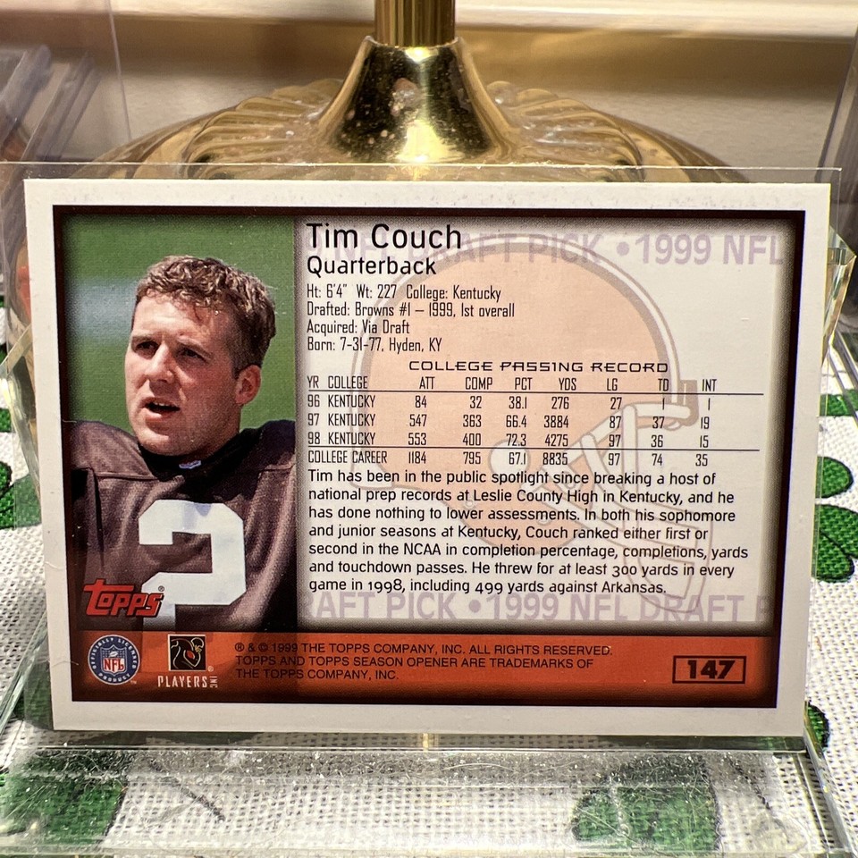 1999 topps #147 tim couch rookie card | eBay