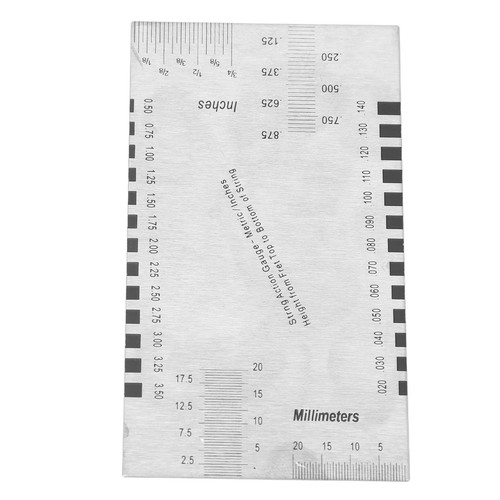 String Action Ruler Stainless Steel Clear Scale Multifunctional Guitar ...