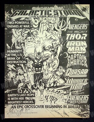 Operation Galactic Storm The Avengers Marvel 92' Print Magazine Ad ...