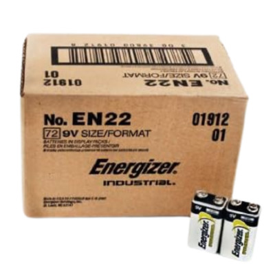 Energizer Industrial Alkaline Battery 9V (Case of 72) EN22 | eBay