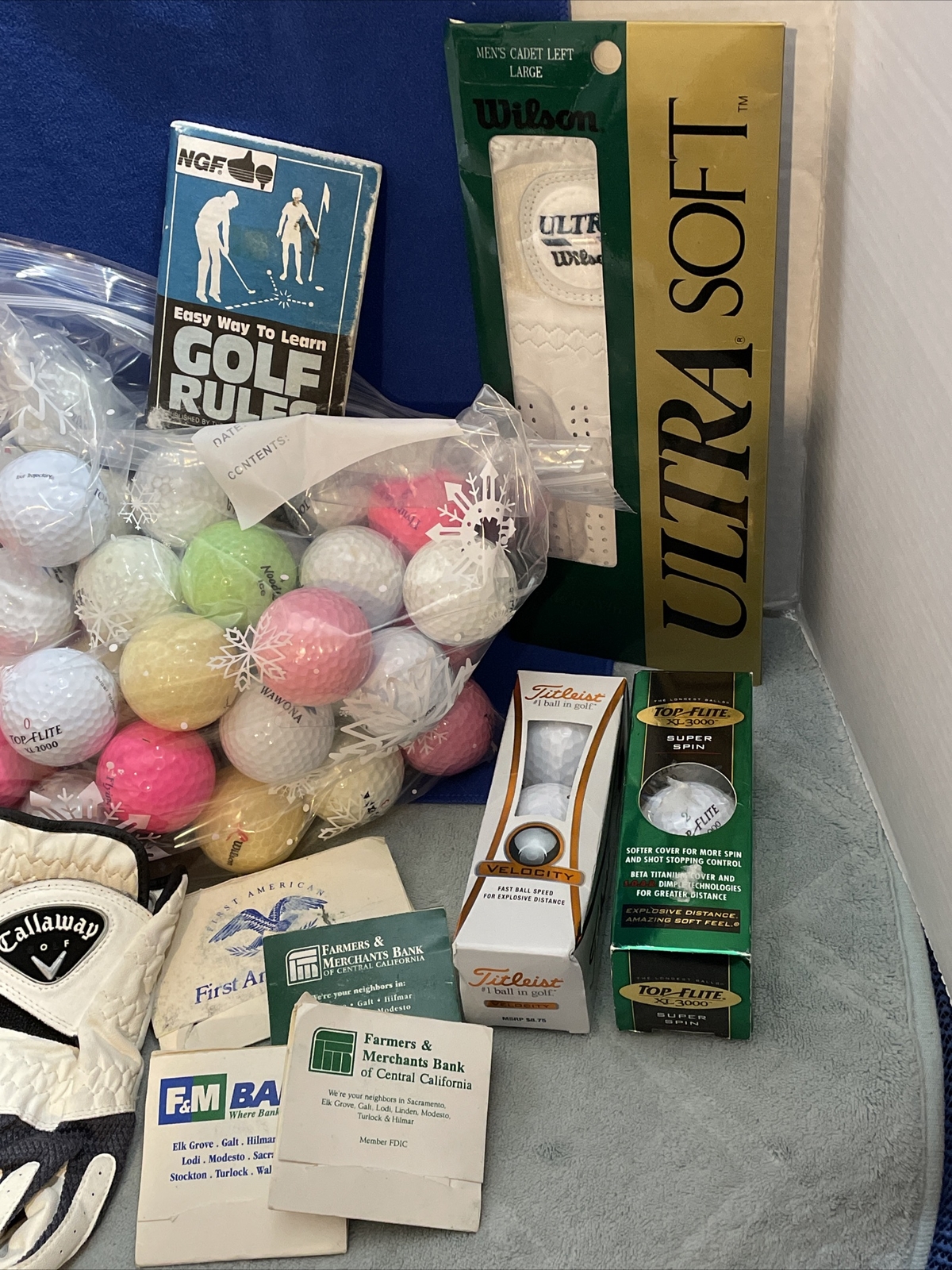 Junk Drawer Lot GOLF Tees, Gloves, Balls, Soft Spikes, Putting Discs ...