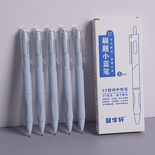 Blue Press Neutral Pen 0.5mm Quick Drying Small White Pen Blue Carbon ...
