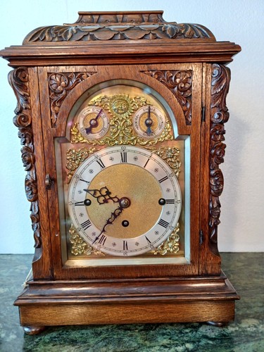 Antique WINTERHALDER & HOFMEIER Jacobean Style Westminster Table Clock ...