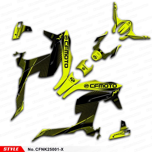 Motorcycle Decal Kit Vinyl Sticker Custom Graphics for CFMOTO 250 NK ...