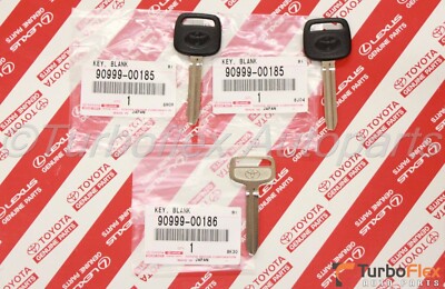 Toyota Genuine NON-TRANSPONDER 2 Blank Keys & 1 Metal Key 9099900185 ...
