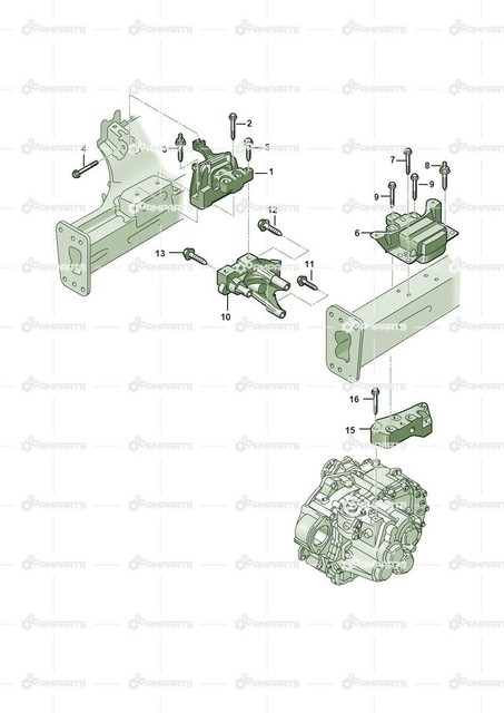 Genuine AUDI VW Seat A3 Cabriolet Engine Mounting 5WA199262E for sale ...