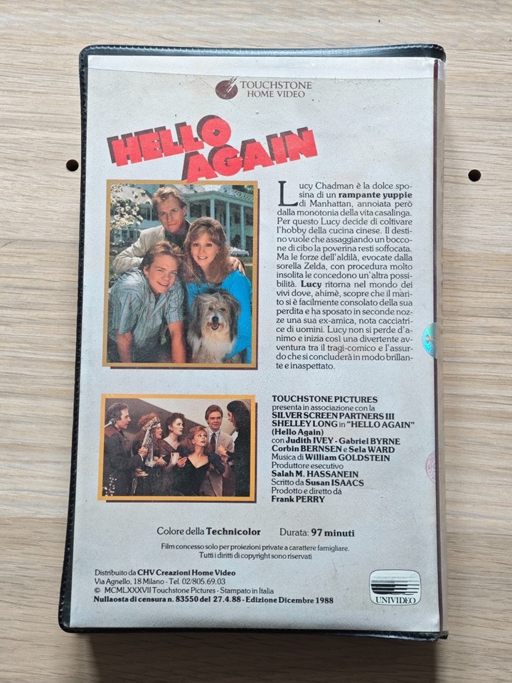 HELLO AGAIN - VHS TOUCHSTONE WALT DISNEY VI 4254 EX NOLEGGIO *RARA ...