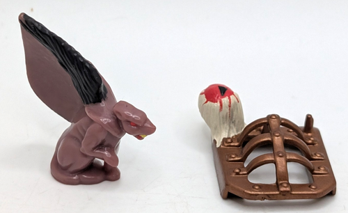 2 Mighty Max Werewolf Playset Pieces Right Ear Bat/Gargoyle and Left ...