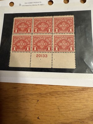 US Plate Block of 6 Scott# J77 Postage Due $1.00 Issued 1930 MNH | eBay