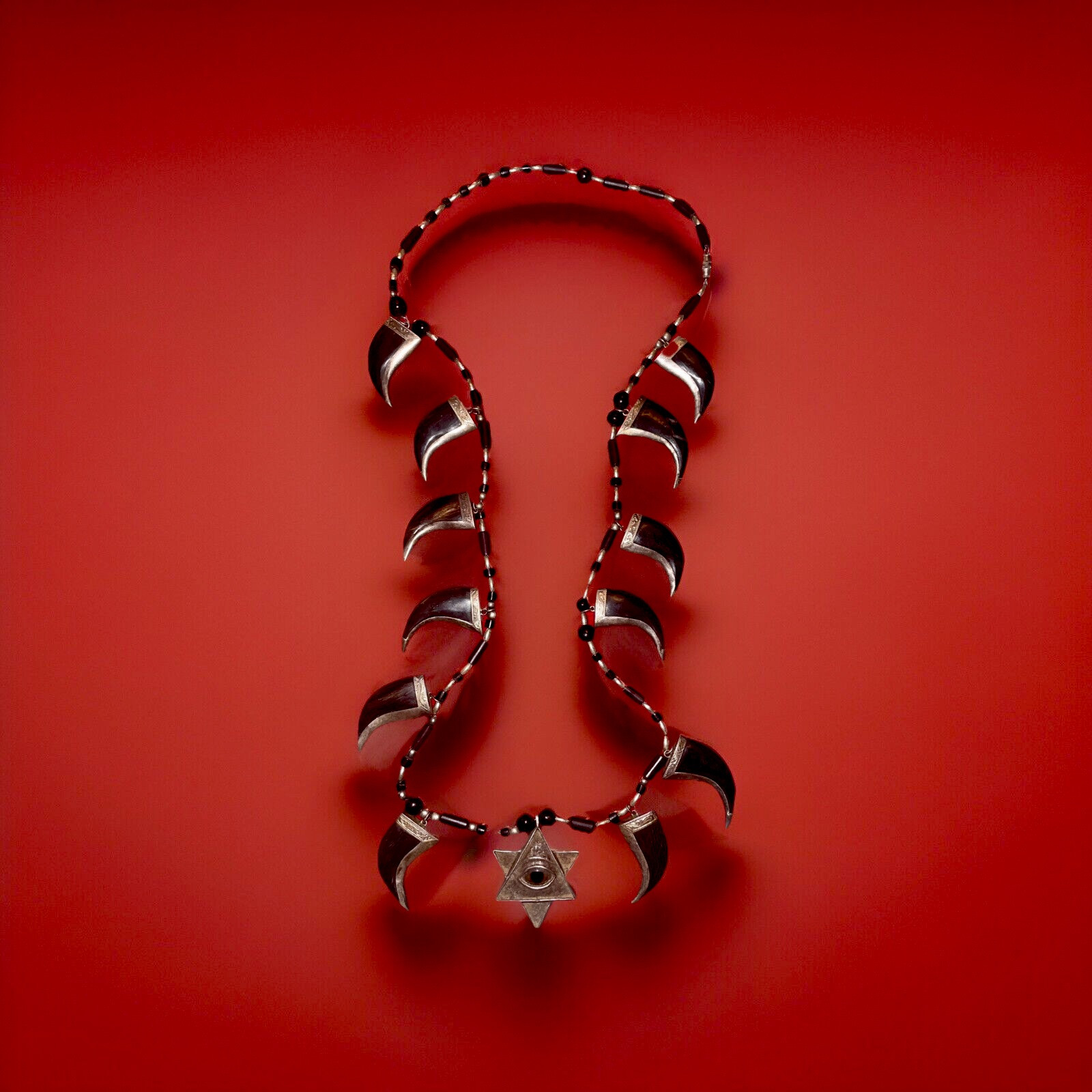 Rare Vintage Huge Authentic 1960's Native Witch Neckl… - Gem