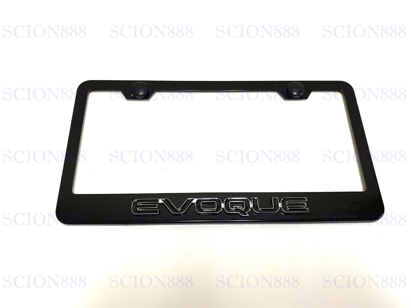 1pc 3D EVOQUE Emblem Badge BLACK Stainless Metal License Plate Frame ...