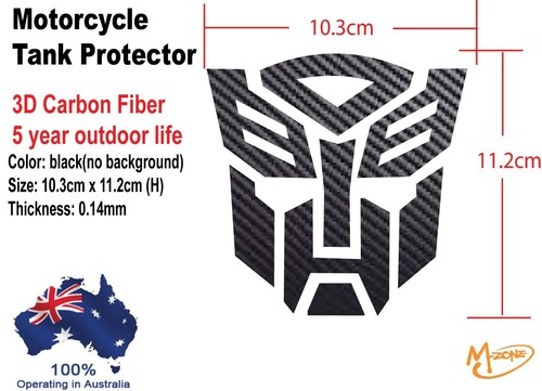 Transformer Tank Pad Protector Sticker for Motorcycle Tank 3D Carbon ...