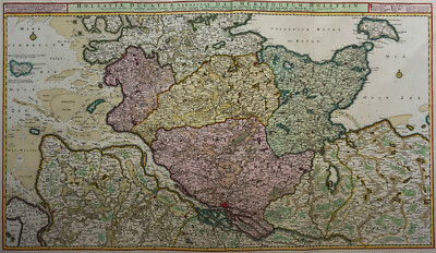 Duchy of Holstein - Large, old-colored map by N. Visscher at Schenk ...