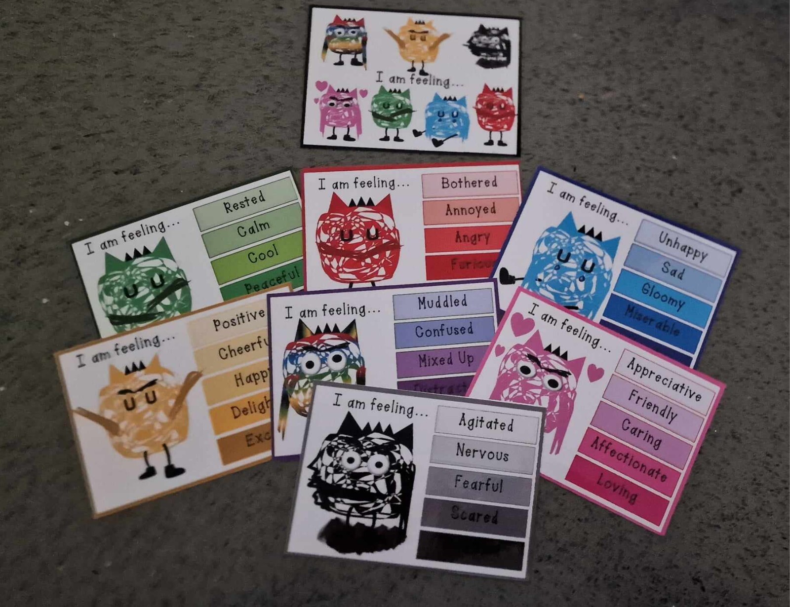 Colour Emotion Monsters - Flash Cards- Communication- SEN- Autism/ADHD ...