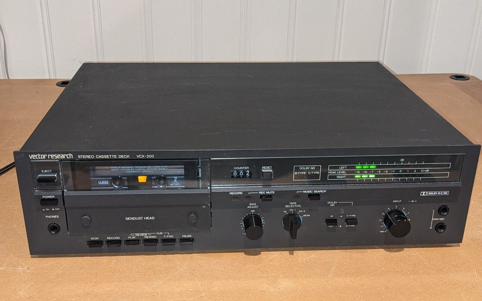 Vintage 1980s Vector Research VCX-200 Stereo Cassette Deck Player ...