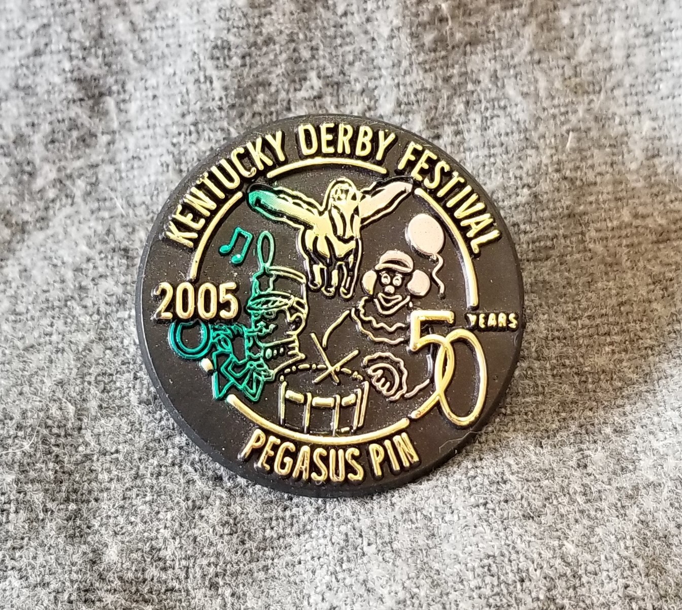 LMH Pin Pinback 2005 KENTUCKY Derby Festival PEGASUS Thoroughbred Horse ...