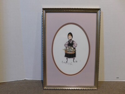P. Buckley Moss Framed Print "Ellen" 1991 Signed and Numbered 729/1000 ...