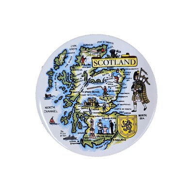 6 x Ceramic Coasters Scotland Map, Handmade Souvenir Gift | eBay