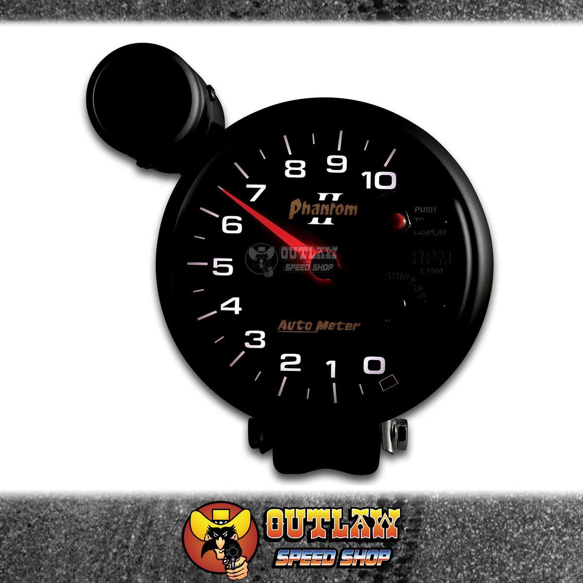 AUTOMETER TACHOMETER SHIFT LITE PEDESTAL MOUNT 5" 0-10,000 RPM - AU7599 ...